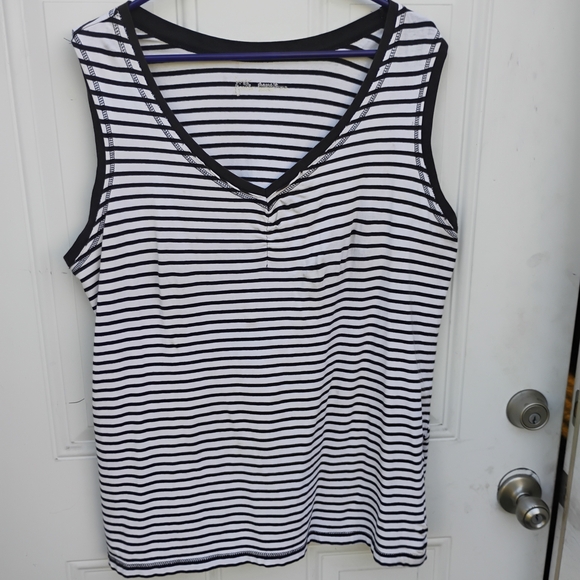 Just My Size | Tops | Just My Size Black And White Fitted Sleeveless ...